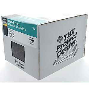 Hillman 47324 6 X 2-1/4-Inch Square Drive Trim Screw-Sharp Point, 5-Pound , Black