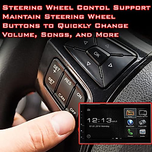 PAC Chevrolet Camaro 2010-2015 RPK5-GM4101 Integrated Radio Replacement Kit with 6.8” Touchscreen Double Din Radio, Steering Wheel Controls, Apple CarPlay, Android Auto, Bluetooth