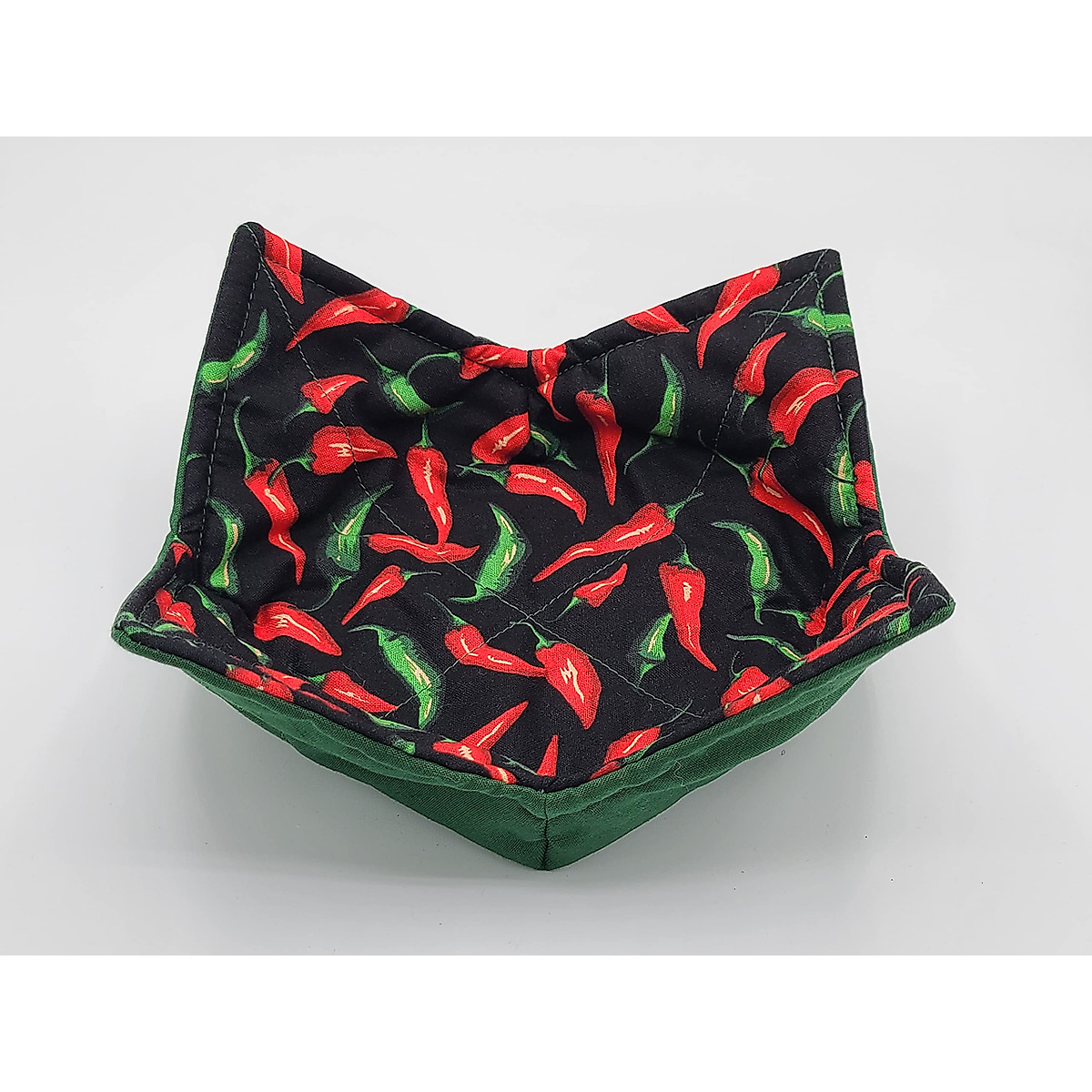 Hot Pepper Microwave Bowl Cozy Southwestern Reversible Microwaveable Potholder Cayenne Chilis Soup Buddy Southwestern Kitchen Linens Chef Teacher Gifts Spicy Food Lover Gift Under 10