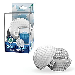 True Zoo Golf Ball Ice Mold, Dishwasher Safe Novelty Silicone 2 Inch Ice Sphere Maker for Sports Fans, Set of 1