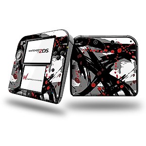 Abstract 02 Red - WraptorSkinz Decal Style Vinyl Skin Compatible With Nintendo 2DS (2DS NOT INCLUDED)