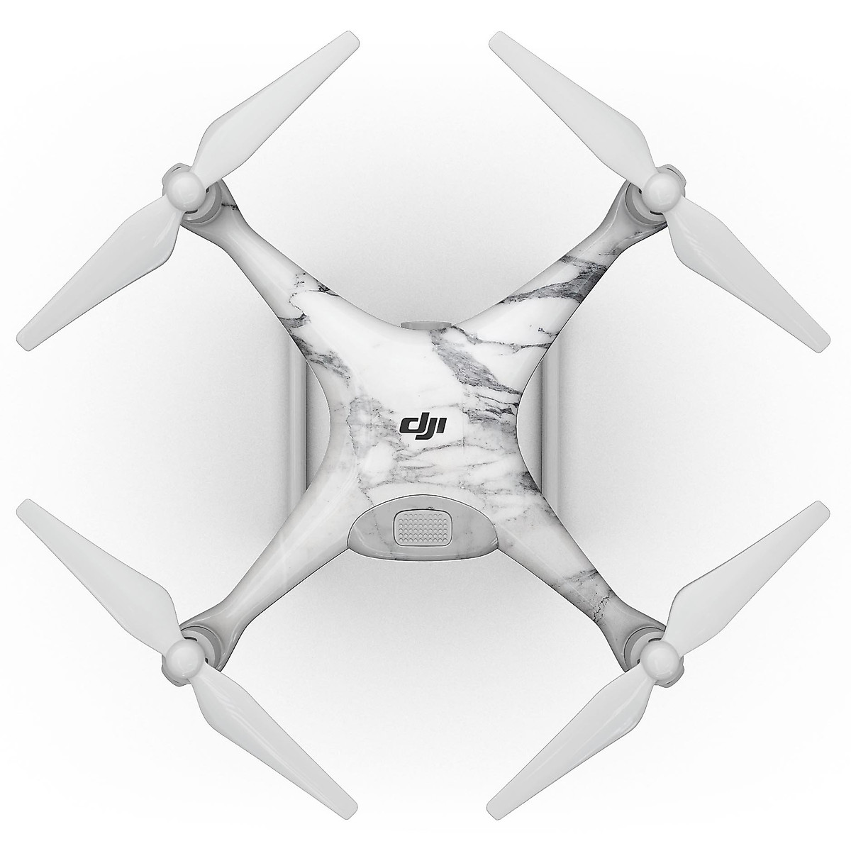 Design Skinz Design Skinz White & Grey Marble Surface V3 Full-Body Wrap Decal Skin-Kit Compatible with The Drone DJI Phantom 3/Phantom 3 Pro