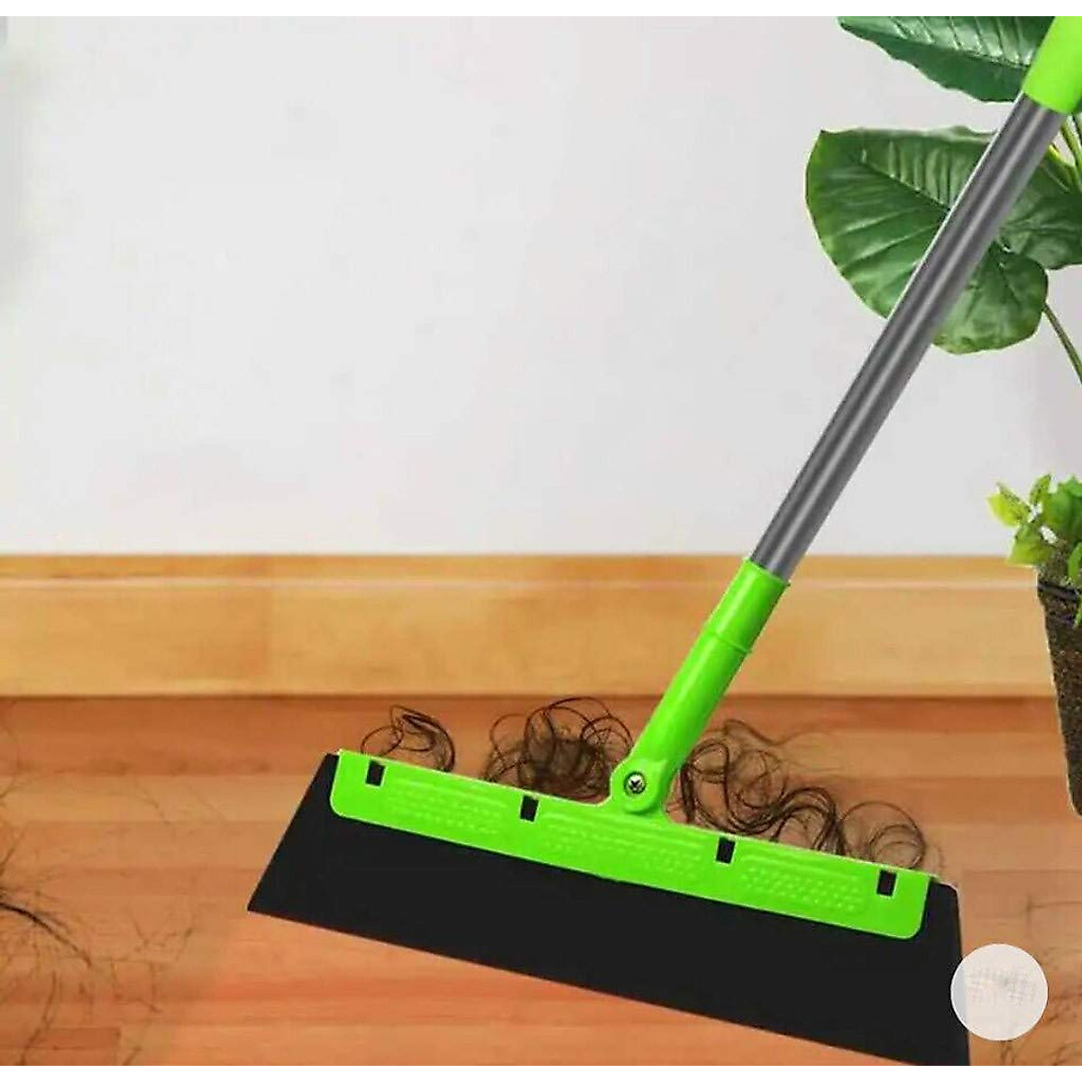 180 ° Magic Broom Sweeper with Long Handle, Multifunctional Silicone Broom Dust Pet Hair Quick Removal, Adjustable Household Cleaning Tool for Bathroom Window Floor