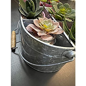 Hosley's Galvanized Carry All Kitchen Utensil Caddy Serve Ware 13 Inch Long. Ideal for Party Garden Patio. O4