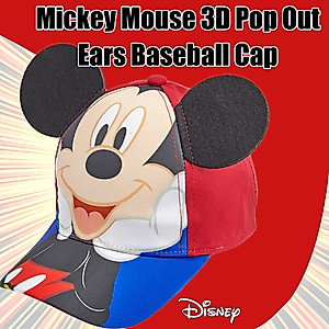 Disney Baby Boys Mickey Mouse Red and Blue Cotton Baseball Cap - Age 12-24 Months