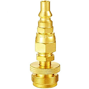 Joywayus 1LB Propane Disposal Adapter Fitting with 1/4" Quick Connect Disconnect Plug Convert and 3/8" Flare Male to 1"-20 Male Throwaway Cylinder Thread