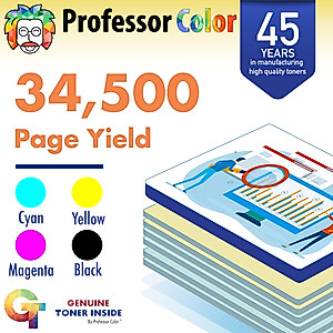 Professor Color Re-Coded OEM Toner Cartridge Replacement for Xerox VersaLink C405 C400 C400D C400DN MFP C405DN C405N C405 | 106R03524 106R03525 106R03526 106R03527 - Extra High Yield 4 Pack