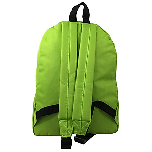 16inch Simple/Basic Backpack Book bag Fluorescent Green