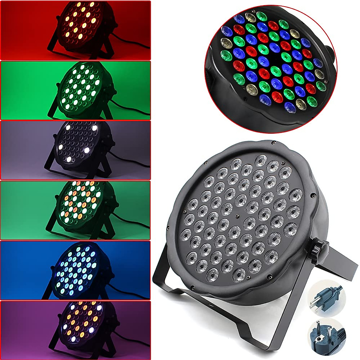 54x3W LED Stage Light DJ Par RGBW Light 162W DMX Par Lighting for Home Wedding Party Church Concert Dance
