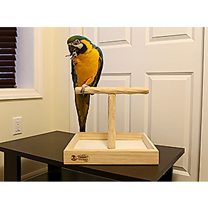 Deluxe Large Tabletop NU Perch - Parrot T Perch Stand Large