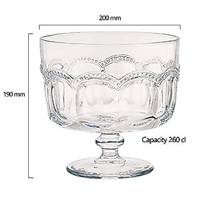 Artland A Pearl Ridge Trifle Bowl, 88 oz, Glass