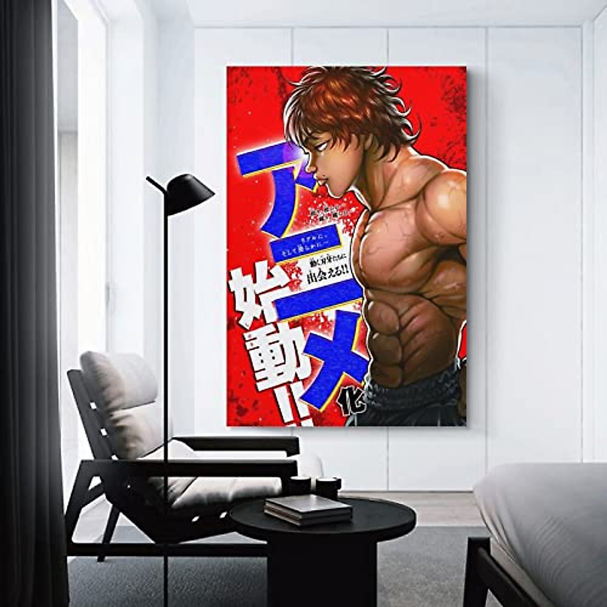 BLUDUG Japanese Anime Baki The Grappler Poster Hanma Baki Poster (7) Canvas Painting Wall Art Poster for Bedroom Living Room Decor08x12inch(20x30cm)