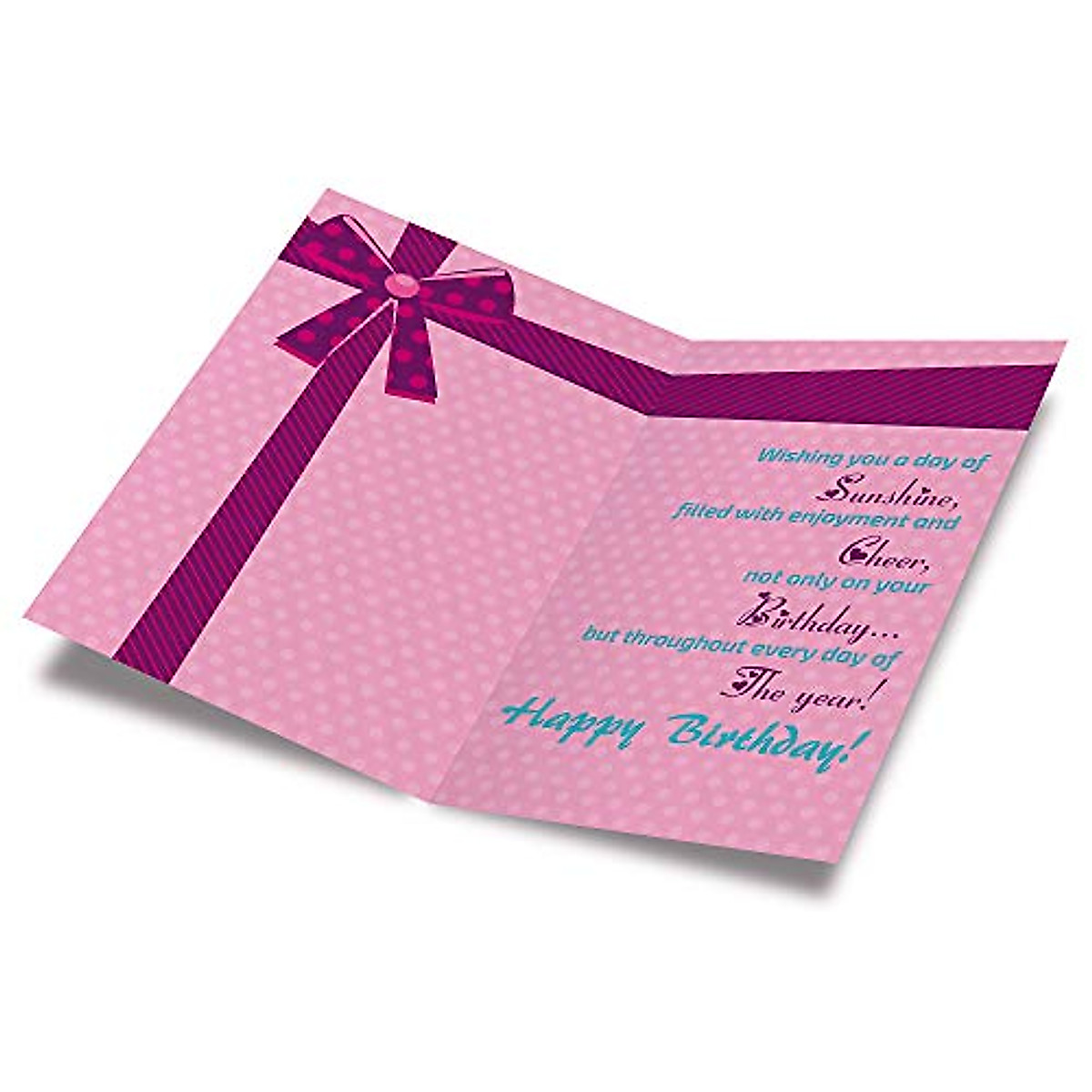 Birthday Card Sister With Love, Prime Greetings, Made in America, Eco-Friendly, Thick Card Stock with Premium Envelope 5in x 7.75in, Packaged in Protective Mailer