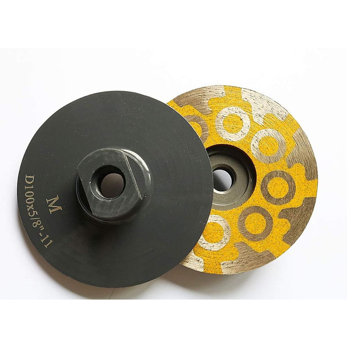 JDK 4 Inch Diamond Resin Filled Cup Wheel Grinding Wheel with Thread 5/8“-11 for Granite Stone and Tiles (Medium)