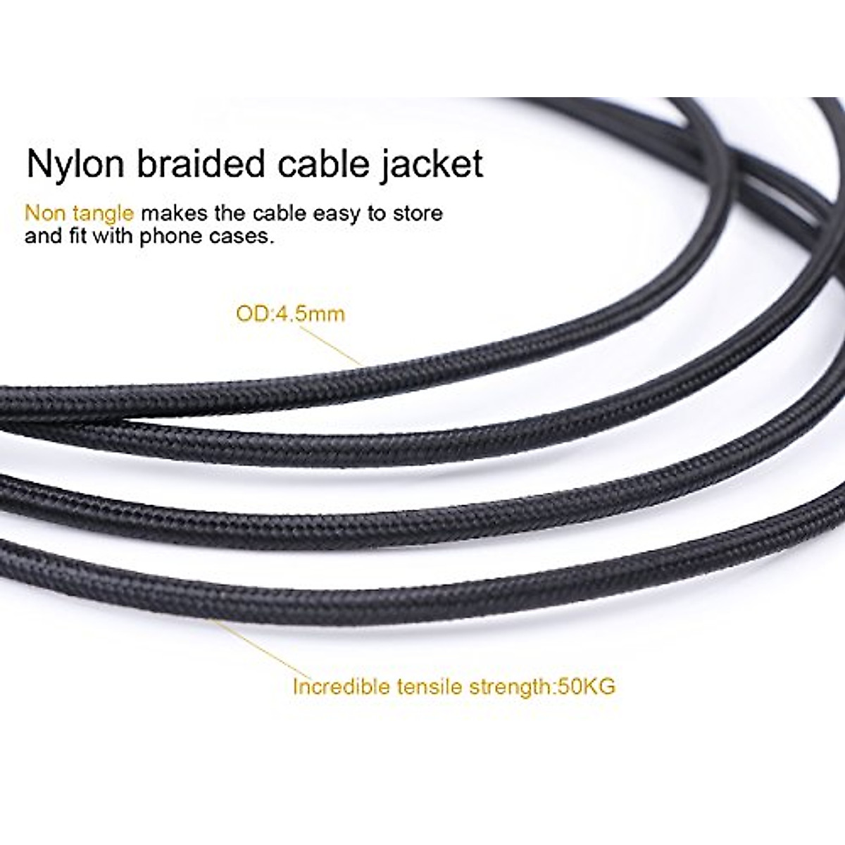 SKW Aux Cable for Car(Hi-Fi Sound),3.5 mm to 3.5 mm Aux Cord/Stereo Audio Cable/Audio Jack Cable/Headphone Cable for Home Stereo,iPhone,iPod,IPad,Echo Dot,Sony & More 3.2ft/1M