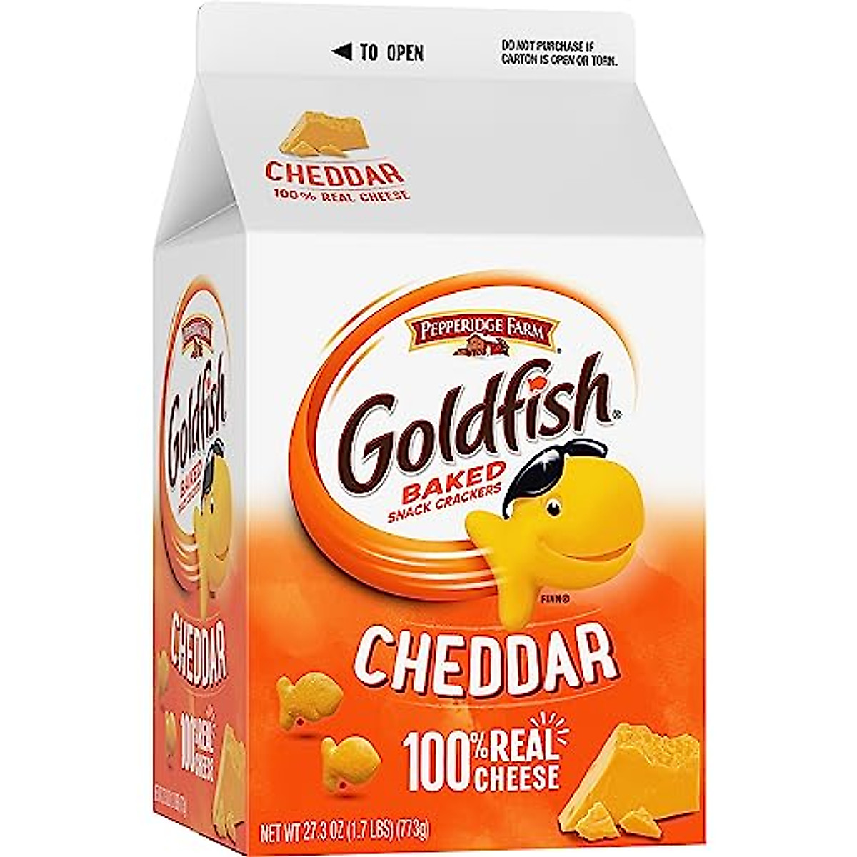 Goldfish Cheddar Crackers, 27.3 oz carton, (Pack of 2)