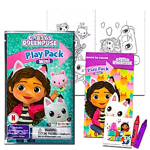 Gabby's Dollhouse Mini Party Favors Set for Kids - Bundle with 24 Mini Gabby's Dollhouse Grab n Go Play Packs with Coloring Pages, Stickers and More (Gabby's Dollhouse Birthday Party Supplies)
