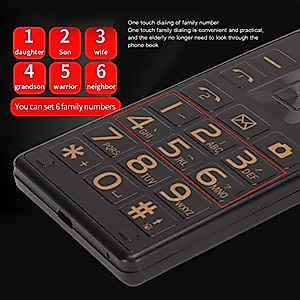 Elderly Mobile Phone, 2.8 Inch Large Screen Senior Flip Cell Phone Home Number Big Font MP3 MP4 Automatic Timing for Home (Tarnish Color)