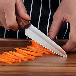 AYANICA Kitchen Knife 4.5 inch Lightweight High Carbon Stainless Steel Sharp Blade Wooden Ergonomic Handle Paring Peeling Fruit Slicing