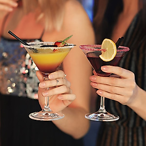 K BASIX Unbreakable Martini Glasses Set of 2 Reusable Plastic 10oz (300mL) Perfect for Cocktail Whiskey Margarita Glassware for Home Bar Martini Glass Birthday & Martini Set