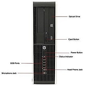 HP 6300 Pro Small Form Factor Business Desktop Computer, Intel Core i3 Dual Core 3.3GHz Processor, 4GB DDR3 RAM, 500GB HDD, DVD, USB 3.0, VGA, Windows 10 Professional (Renewed)