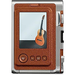 Fujifilm Mini EVO Hybrid Camera (Brown) Instant Film Camera Bundle with 40 Instant Film Sheets + 32GB microSD Memory Card + Small Padded Case + SD Card Reader + Extreme Electronics Cloth