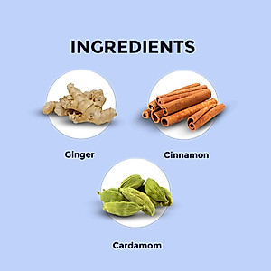 BLUE TEA - Indian Chai Masala - 12 Teabags | Ginger, Cinnamon, Cardamom | Caffeine Free - Gluten Free | Direct From Source - Plant-Based Biodegradable Tea Bag | For Gift - Anniversary, Birthday