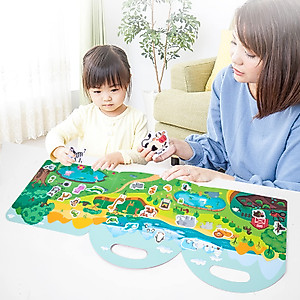 6 Pack Portable Jelly Sticker Quiet Book for Kids, Reusable Sticker Book for Toddlers, Preschool Learning Activities Learning & Education Toys, Animal Insect Dinosaur Ocean Space Traffic Travel Toys