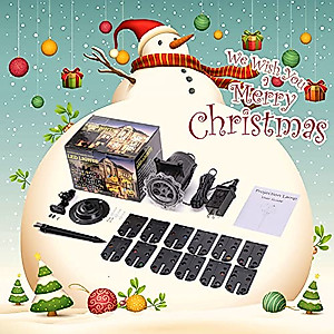 Christmas Projector Lights Outdoor, GreenClick Upgraded 3-in-1 Snowflake Projector with 12 HD Slide Patterns Bright IP65 Waterproof Holiday Projection Indoor for Xmas, Easter Day, House Decoration