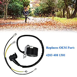 AILEETE 4203 400 1301 Ignition Coil for Stihl BR320 BR340 BR380 BR400 BR420 BR420C SR320 SR340 SR400 SR420 Backpack Blowers