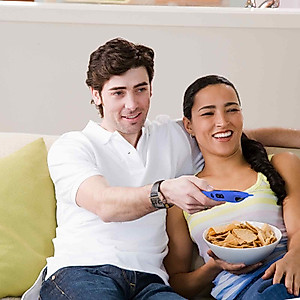 Yimaut Remote Control Compatible with All Hisense Roku TV, Universal Remote for Hisense 32" 40" 43" 50" 55" 58" 65" 70" 75" 85" Roku Built-in TV with TV Remote Cover and Wrist Strap (Glow Blue)