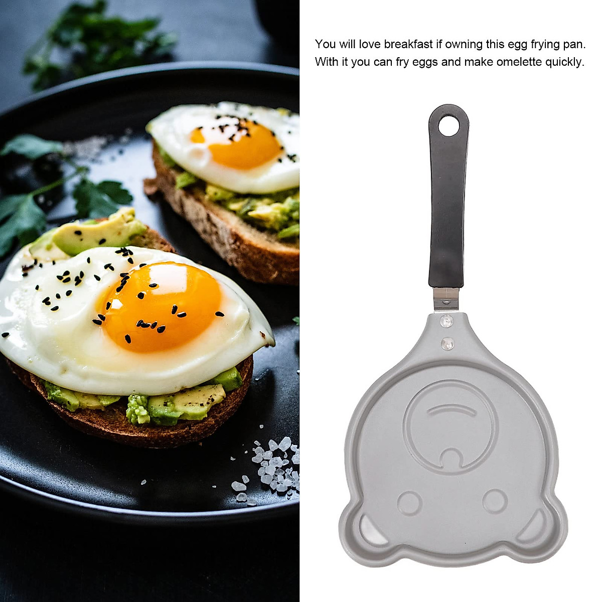 TOPINCN Mini Egg Pan, Nonstick Egg Frying Pan Omelet Pan Innovative Korean Breakfast Pot DIY Mini Breakfast Pan Small Egg Pancake (Bear)