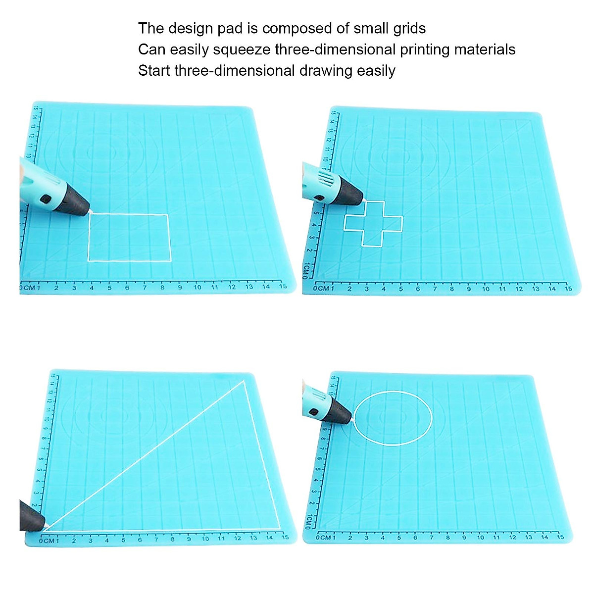 YILUFA Printing Pen Drawing Template Pad Printing Pen Silicone Design Mat Accessory A Type,Material Silicone,6.7 X 6.7 X 0.1in,