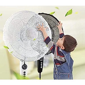 ARAWARA 2 Pks Fan Dust Cover, Fan Mesh cover, Baby Children Safe, Washable Reusable, Anti-Dust Cover, Workable for Round fan, 2 White Covers, 18 Inch