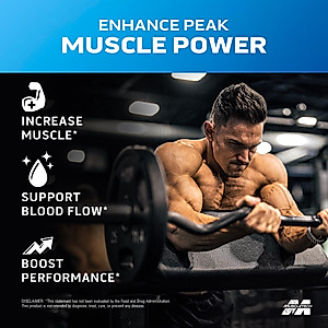 Muscletech Nitric Oxide Supplements for Men & Women, Muscle Builder (60 Capsules) - Nitric Oxide Booster Supplement Supports Muscle Gain & Performance - 400mg Peak ATP for Enhanced Strength