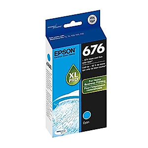 Epson T676XL220 DURABrite Ultra 676XL Cyan Ink Cartridge