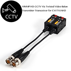 VIMVIP 1080P AHD/HD-CVI/TVI/CVBS Passive HD Video Balun Transmitter 4 Pairs (UTP Up to 350M-600M)