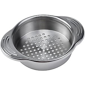 Onwon Tuna Strainer Food-Grade Stainless Steel Sieve Tuna Press Can Lid Oil Drainer Remover Canning Colander Oil Squezzer Easy to Clean Won't Absorb Any Odours