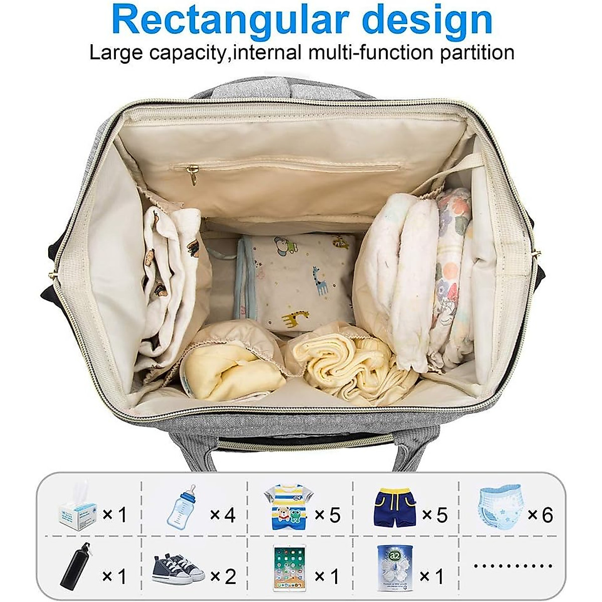 Custom Diaper Bag Backpack - Camo Flag Deer Pink Baby Girl Diaper Bag Backpack for Dad Boy Men with Name