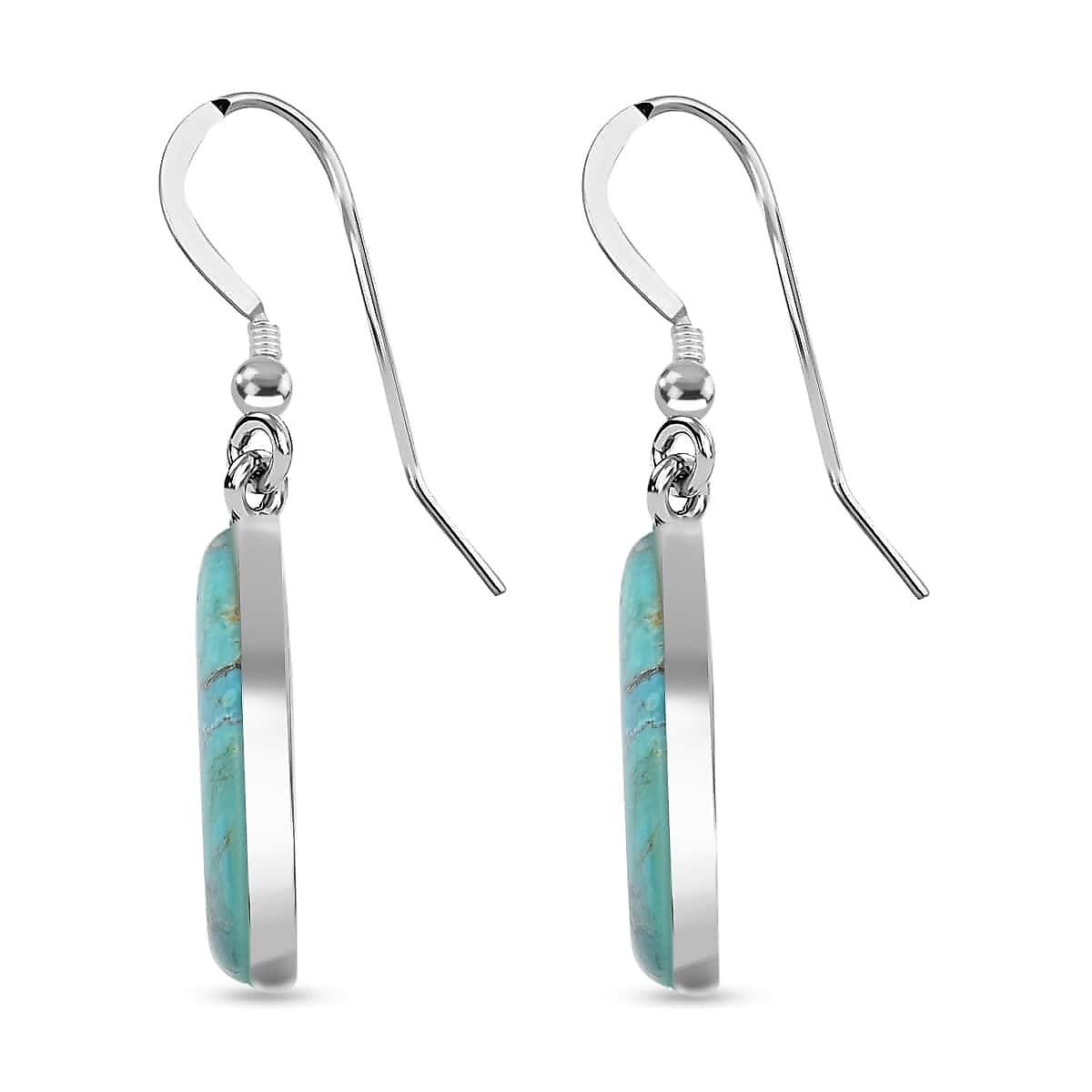 Shop LC 925 Sterling Silver Drop Dangle Solitaire Turquoise Earrings for Women Western Earrings Southwest Boho Birthday Gifts for Women