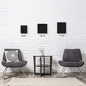 Arteza Paint Canvases for Painting, Pack of 8, 11 x 14 Inches, Blank Black Canvas Bulk, 100% Cotton Stretched Canvas, 8 oz Gesso-Primed, Art Supplies for Adults, for Acrylic Pouring and Oil Painting