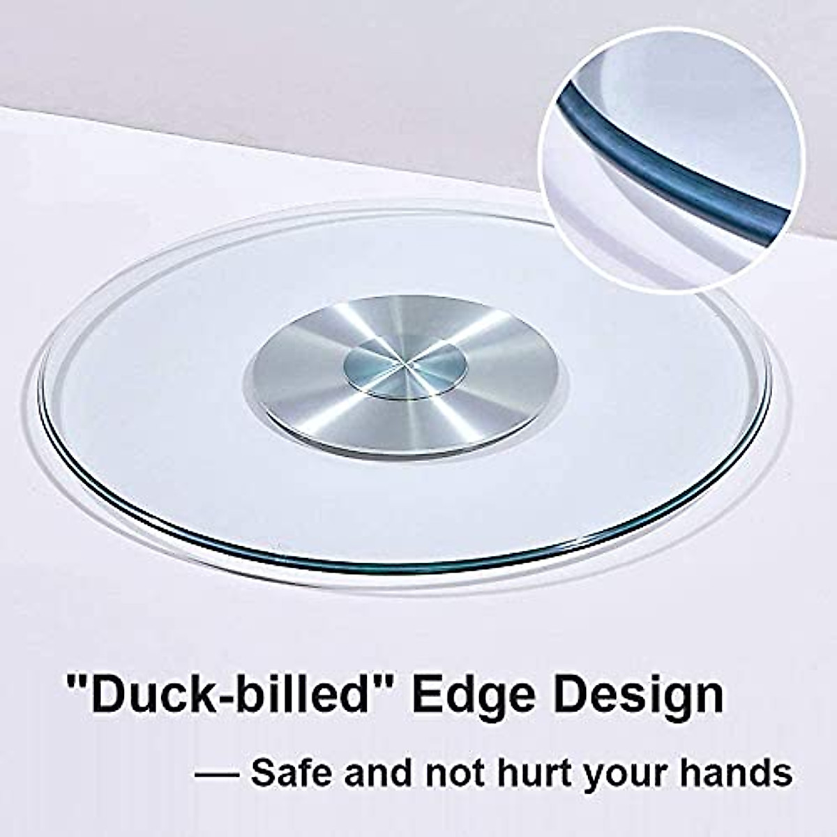 32inch Rotating turntable Glass Lazy Susan for kitchen Dining Table tabletop 9mm thick round Transparent glass Rotating Tray Serving Plate explosion-proof tempered glass 80cm