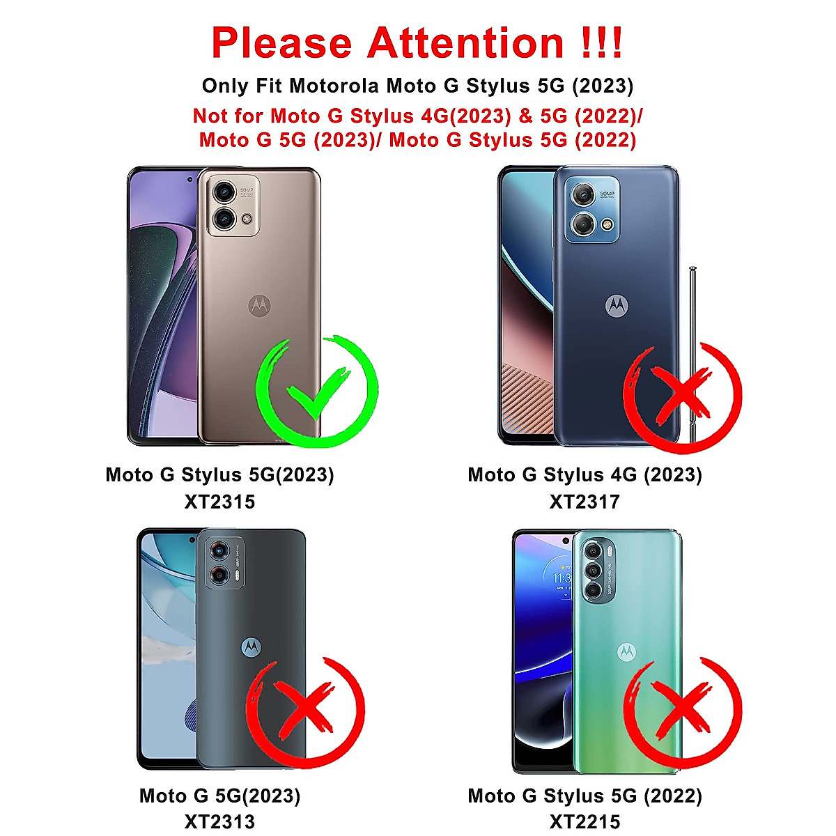 Janmitta Compatible with Moto G Stylus 5G 2023 Case with Screen Protector,Heavy Duty Shockproof Full Body Phone Cover Built in Metal Ring Holder Kickstand,Black Matte