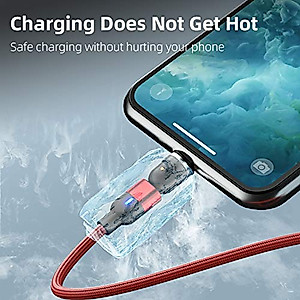 Bojianxin 540° Rotation Magnetic Charging Cable（7-Pack, 1.6ft/3.3ft/3.3ft/6.6ft/6.6ft/10ft/10ft） Magnetic USB Cable, 3 in 1 Magnetic Phone Charger Compatible with Micro USB, Type C etc