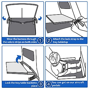 Toddler Airplane Bed Kids Travel Bed - Toddlers Portable Airplane Seat Extender Airplane Foot Rest Travel Essentials Accessories for Kids Hammock Leg Rest Airplane Bed for Toddler (Grey)