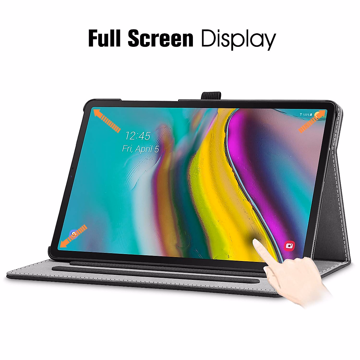 Fintie Case for Samsung Galaxy Tab S5e 10.5 2019 Model SM-T720/T725/T727, Multi-Angle Viewing Stand Cover with Pocket Auto Sleep Wake Feature, Black