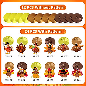 36 PCS Thanksgiving Decorations Hanging Swirls, Thanksgiving Turkey Hanging Decorations Party Decoration Swirls - NO DIY Thanksgiving Classroom Party Supplies Decorations