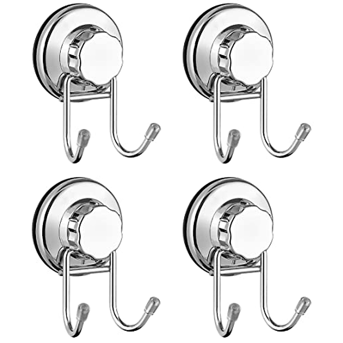 SANNO Suction Cup Shower Caddy with Hooks,Powerful Suction Cup Powerful Vacuum Suction Cup Hooks for Shower