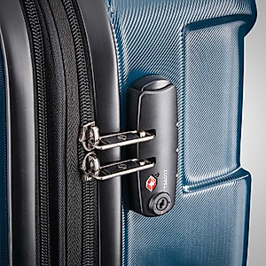 Samsonite Centric Hardside Expandable Luggage with Spinner Wheels, Teal, Checked-Medium 24-Inch