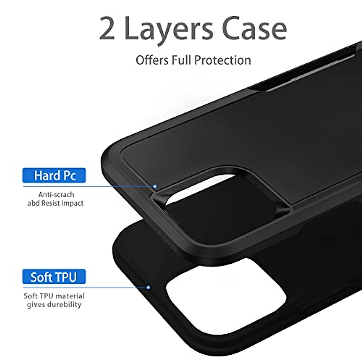 Hsefo Designed for iPhone 14 Pro Max Case, Heavy Duty Protection Shockproof Dropproof Dustproof Anti-Scratch Cover Protective Phone Case for iPhone 14 Pro Max -Black